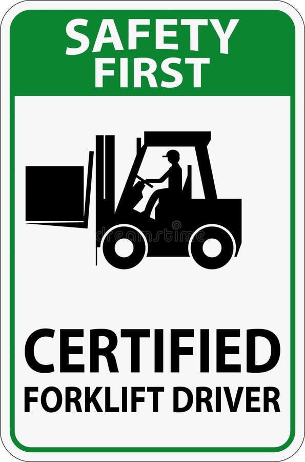 Hard Hat Labels, Safety First Certified Forklift Driver Stock Vector ...