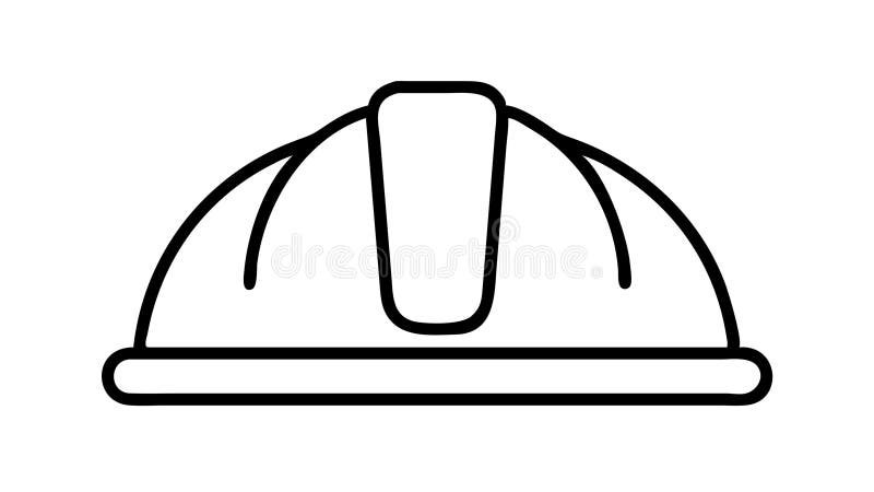 Hard Hat Outline Icon, Safety Helmet Work, Vector Design Generative AI ...