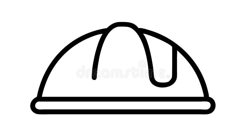 Hard Hat Outline Icon Vector Illustration, Vector Design Generative AI ...