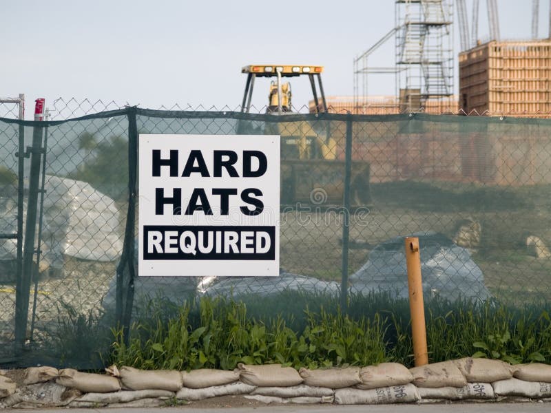 Hard Hat Sign stock image. Image of construction, office - 640215