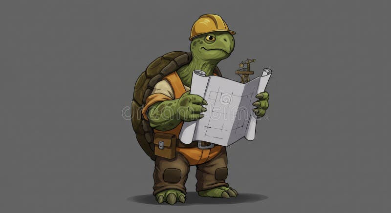 Construction Worker Turtle Stock Illustrations – 106 Construction ...