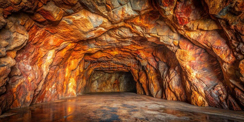 Hard Heavy Rust Copper Granite Stone Surface of Cave for Interior ...