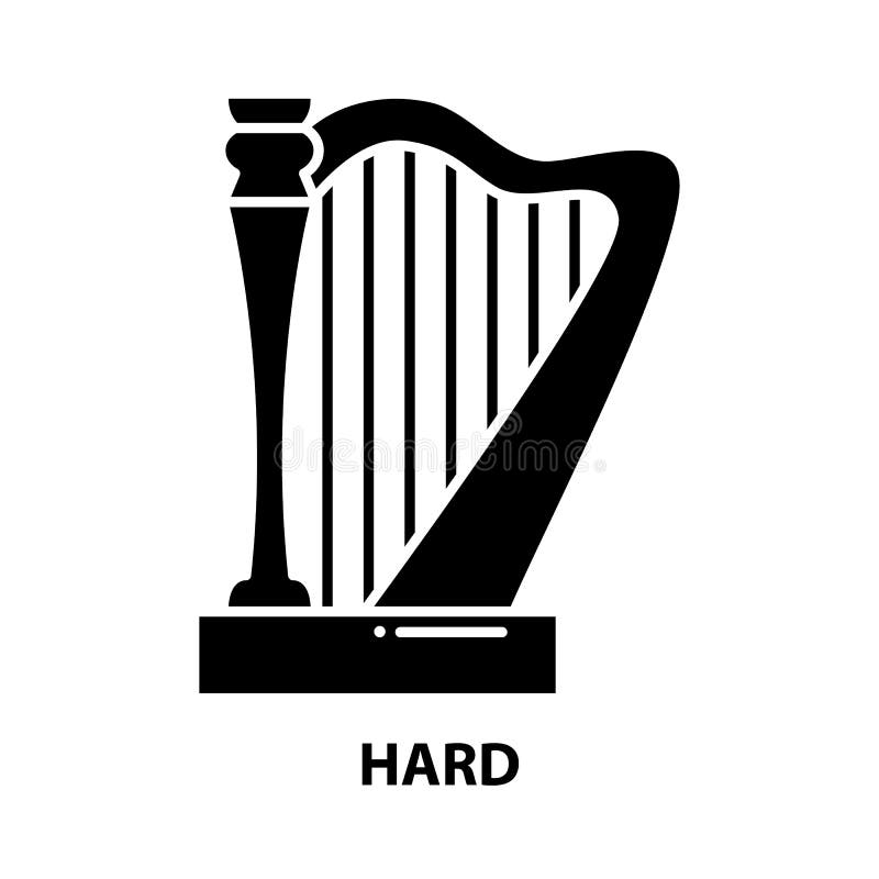 Hard Icon, Black Vector Sign with Editable Strokes, Concept ...