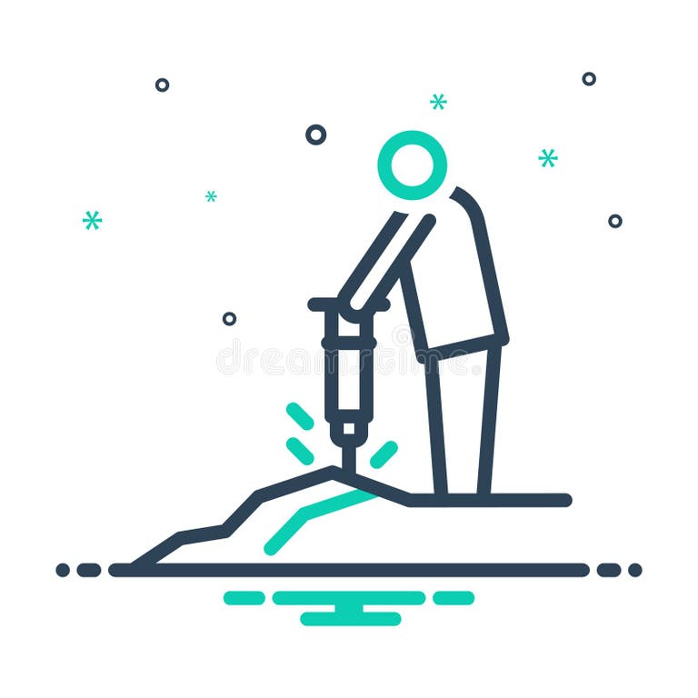 Mix Icon for Hard, Difficult and Arduous Stock Vector - Illustration of ...