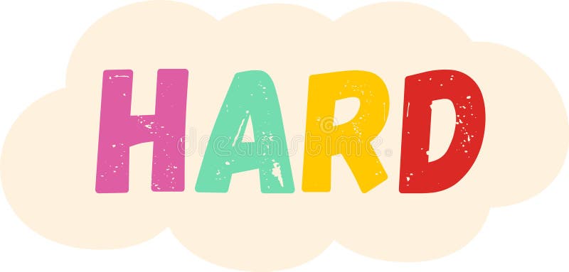 Hard Lettering Sticker stock vector. Illustration of graphic - 300414912