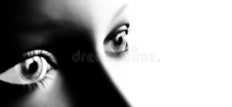 Hard look stock illustration. Illustration of eyes, nose - 7859270