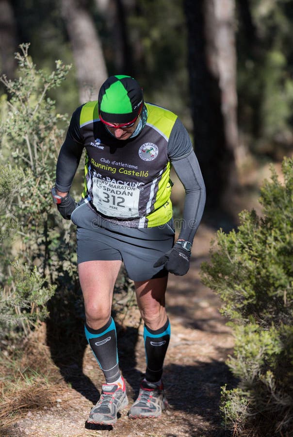 Hard Marathon Mountain Race Editorial Photography - Image of athletic ...
