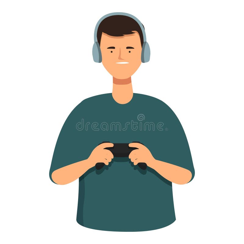 Hard Online Play Icon Cartoon Vector. Video Games Online Stock Vector ...