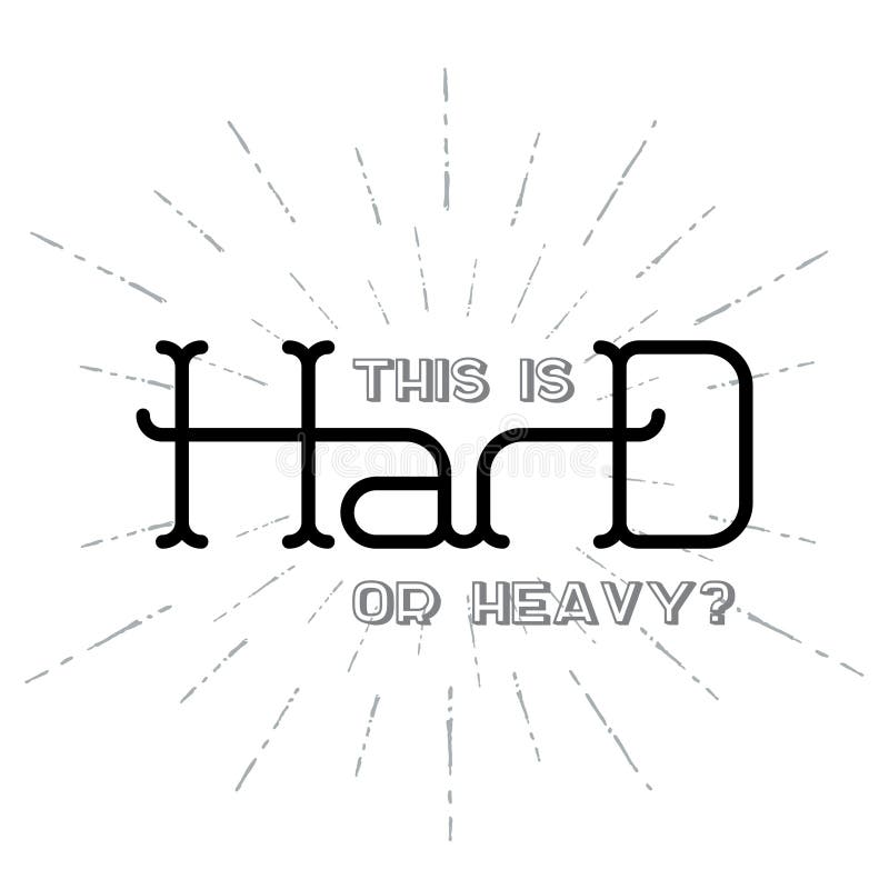 Hard - Original Lettering. Vector Illustration. Stock Vector ...
