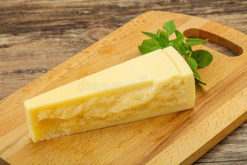 Hard Parmesan Cheese Served Basil Stock Photo - Image of organic ...