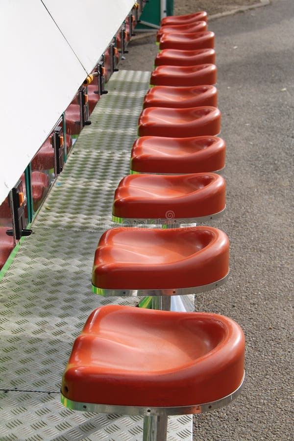 Hard Plain Plastic Seats. stock image. Image of backless - 313274873