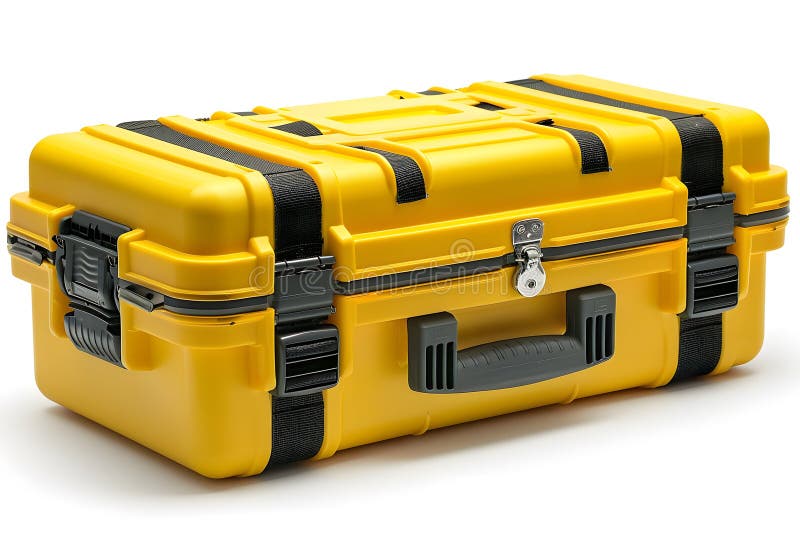 Hard Plastic Tool Case with Lock and Handle,Isolated on White ...