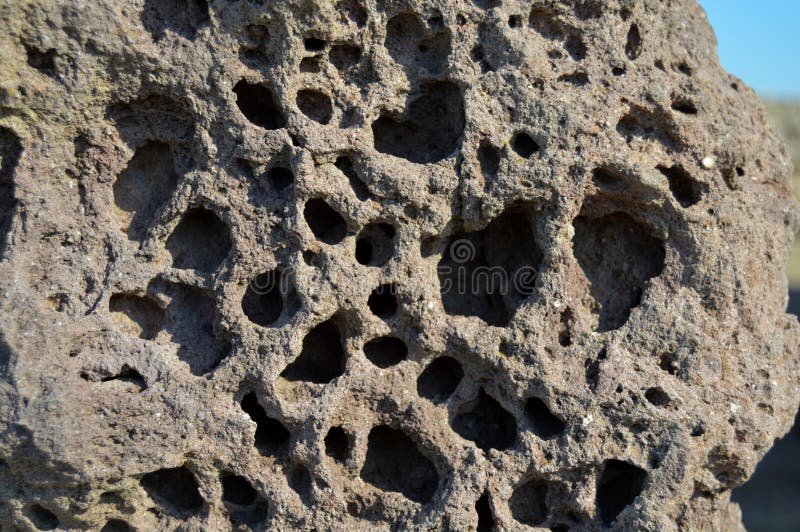 Hard Rock Crack Surface Texture Brown and Beige, Perforated Rock ...