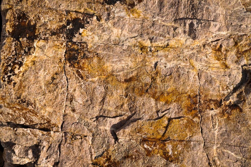 Hard Rock Crack Surface Texture Brown Stock Image - Image of built ...