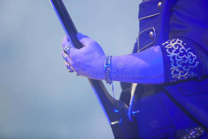 Hard Rock Musicians Performing Stock Image - Image of electricity ...