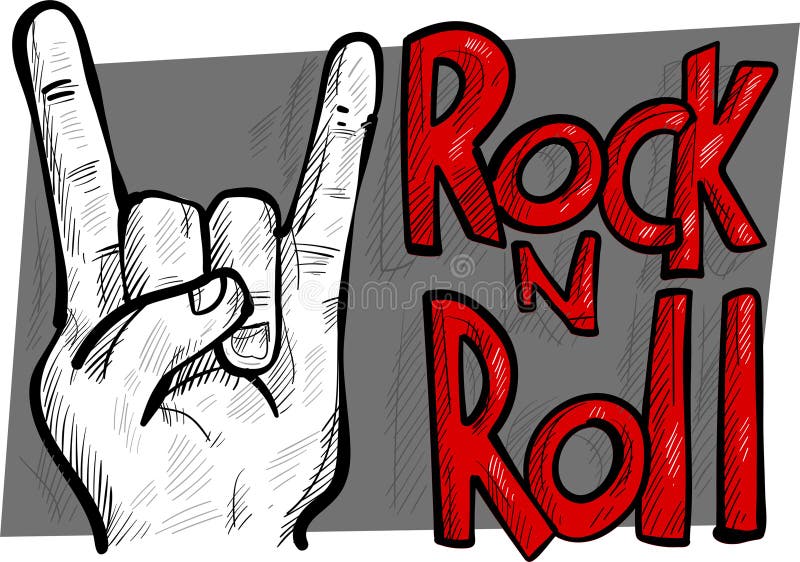 Hard Rock Sign of Hand Horns Symbol . Vector Stock Illustration ...