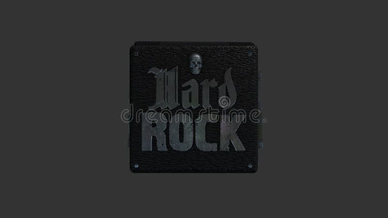 Hard Rock Title Rotating for a Lower Third in Alpha Channel Stock Video ...