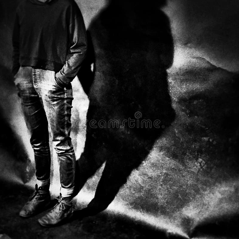 Hard shadow of person stock image. Image of harsh, radiate - 52492669