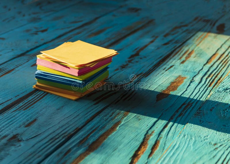 Hard Shadows. Daylight. Wooden Background in Retro Style. Multi-colored ...