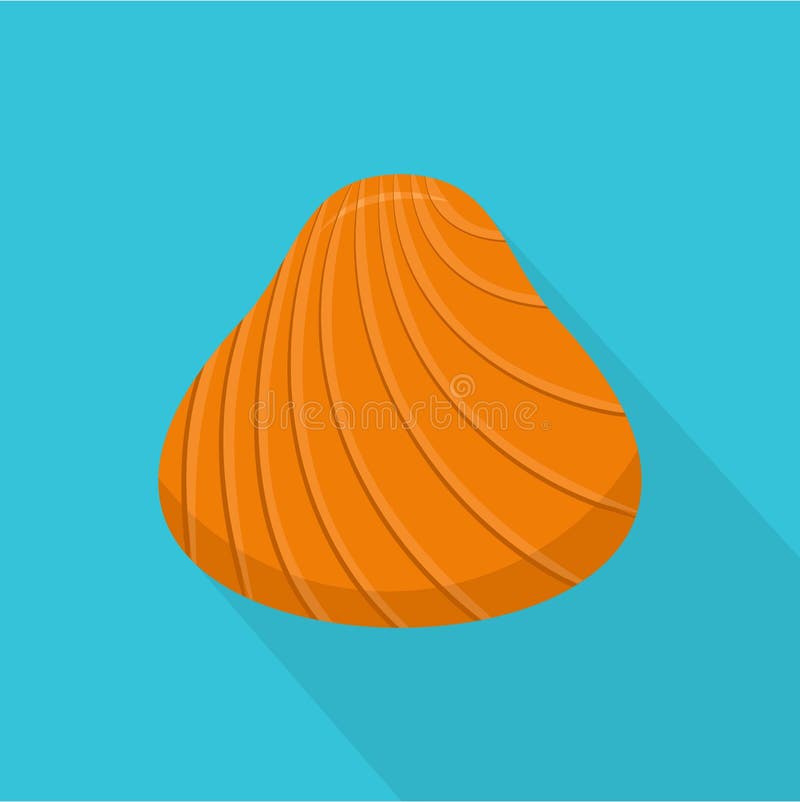 Hard Shell Icon, Flat Style Stock Illustration - Illustration of hole ...