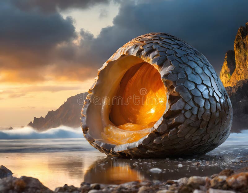 Hard shell with soft core stock illustration. Illustration of closeup ...