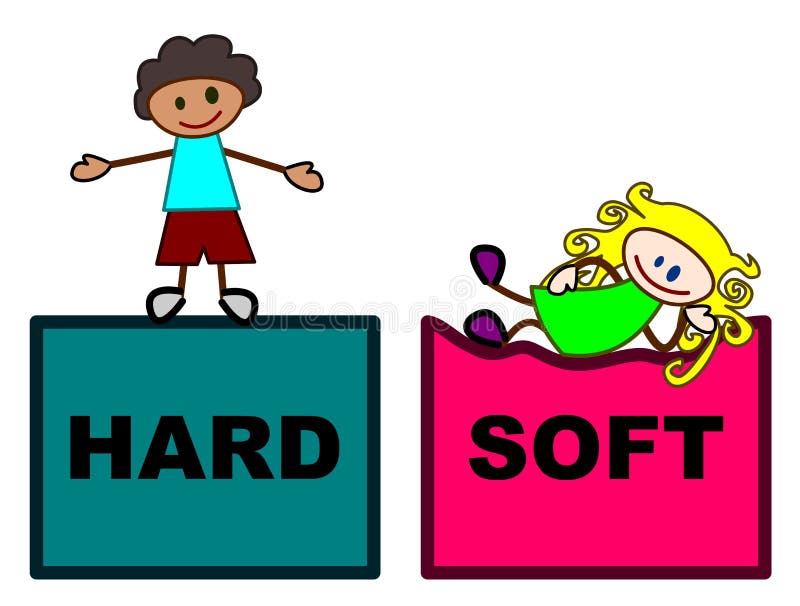 Hard and soft stock vector. Illustration of comfortable - 17086703