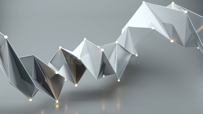 Hard Surface Twisted White Shape 3D Rendering Stock Illustration ...