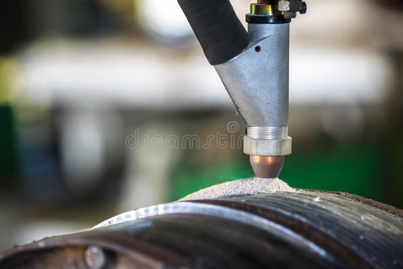 Submerge Arc Welding Process for Hard Surfacing Stock Image - Image of ...