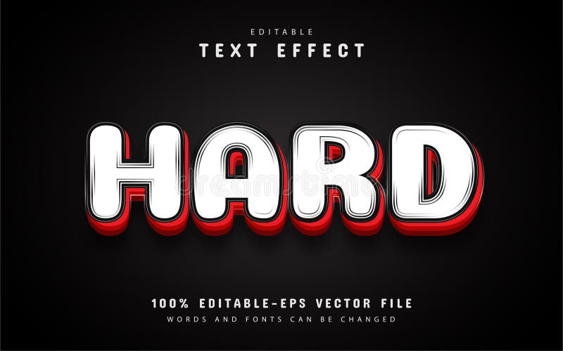 Hard Text, Editable 3d Text Effect Stock Vector - Illustration of flag ...