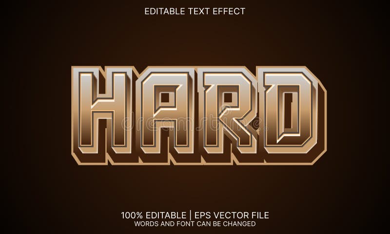 Hard Text Effect Wrapped Steel Texture Stock Vector - Illustration of ...