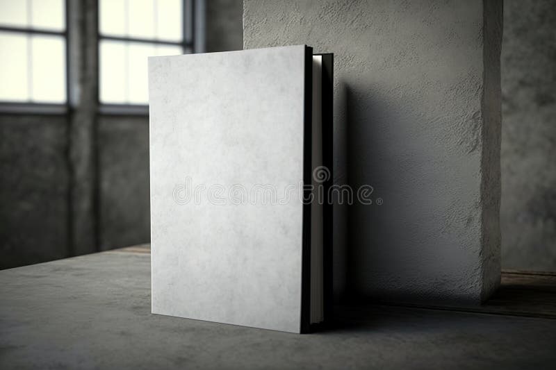 Hard Texture Book Cover Mockup Featuring a White Book, Generative AI ...