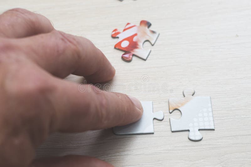Hard To Solve the Problem. Collapsible Puzzle Pieces Stock Photo ...