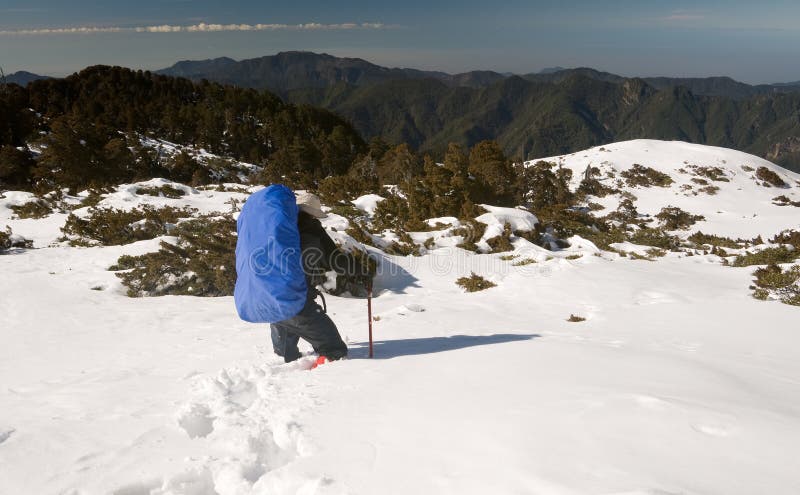 Hard walk stock photo. Image of blue, climber, exercise - 12698438