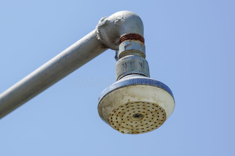 Hard Water Deposit and Rust on Shower Tap . Stock Image - Image of ...