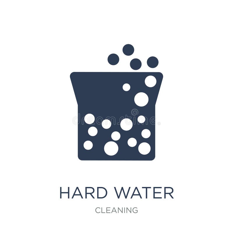 Hard Water Vector Icon on White Background. Flat Vector Hard Water Icon ...