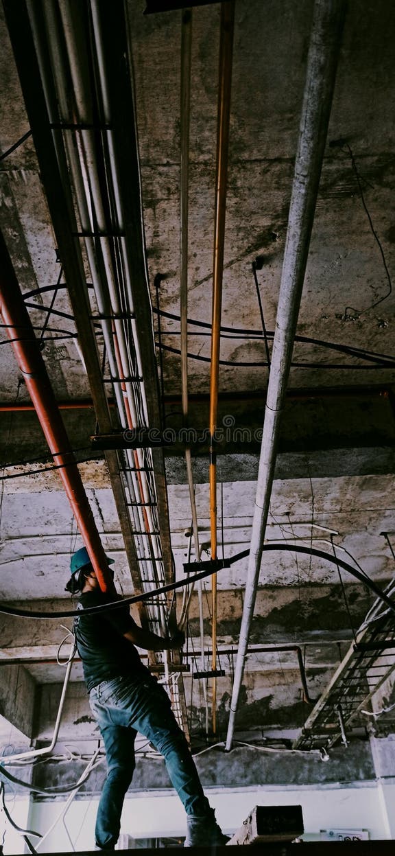 Hard Work Building Planning Plumbing Stock Photo - Image of work ...