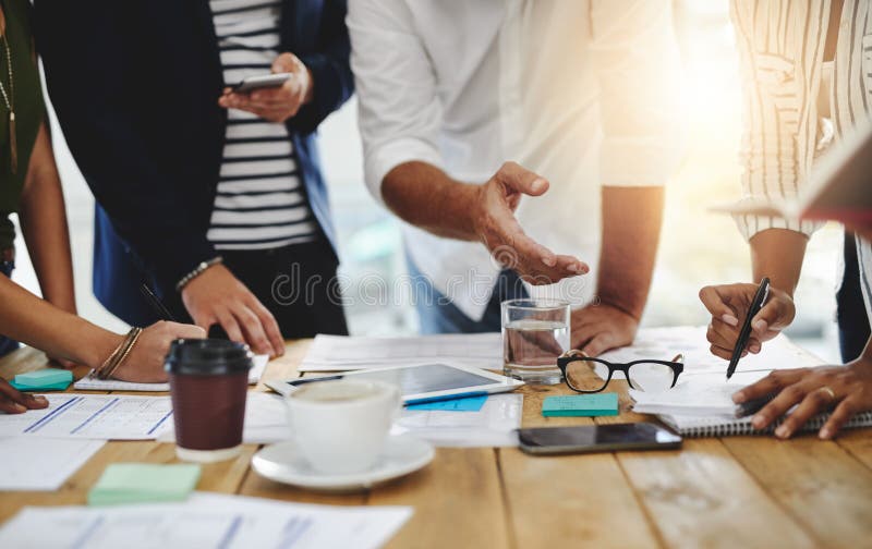 Hard Work and Creativity Go Hand in Hand. a Group of Unrecognizable ...