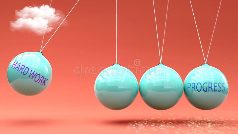 Hard Work Gives Energy To Progress. a Metaphor in Which Hard Work is ...