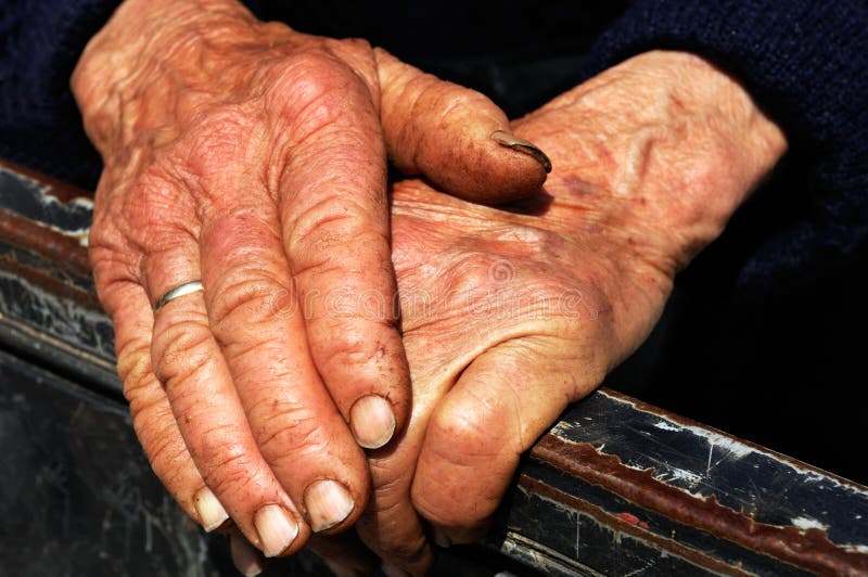 Hard Work Hands of an Old Lady Stock Photo - Image of fingers, elder ...