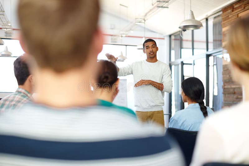 Hard at Work. a Handsome Young Man Working in His Office. Stock Image ...