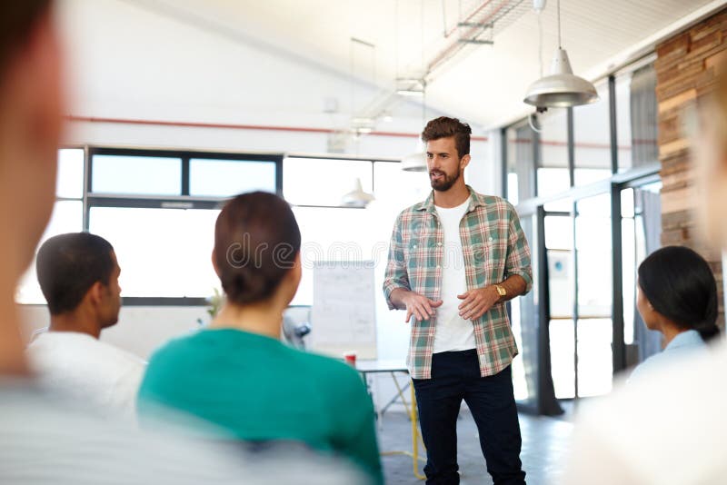 Hard at Work. a Handsome Young Man Working in His Office. Stock Image ...