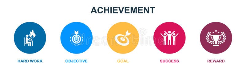 Hard Work, Objective, Goal, Success Stock Vector - Illustration of ...