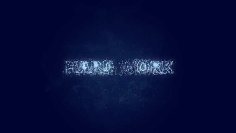 Hard Work Text. Plexus with Text Hard Work. Plexus Stock Footage ...