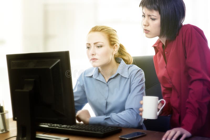 Hard at work stock photo. Image of meeting, worker, female - 86818782