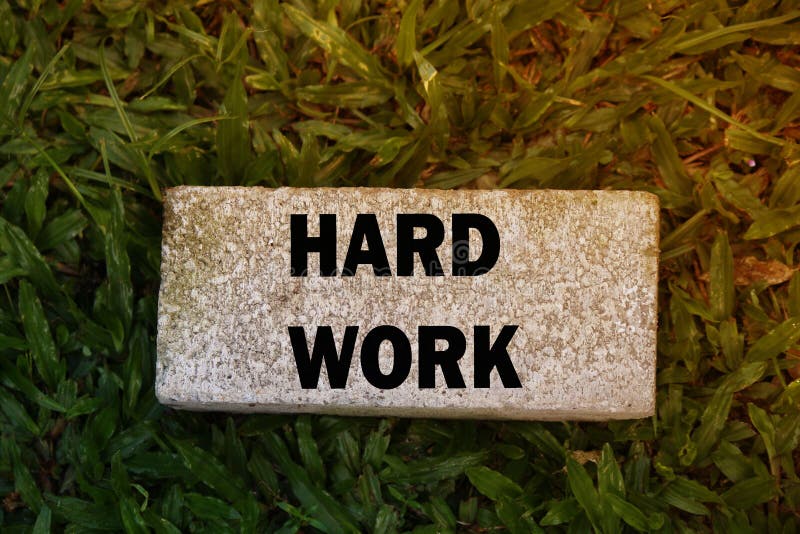 HARD WORK wording stock image. Image of inspiration - 169344429