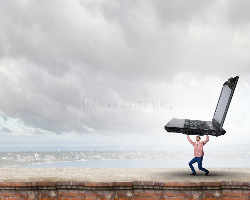 Hard work stock photo. Image of conceptual, weights, raise - 53071496