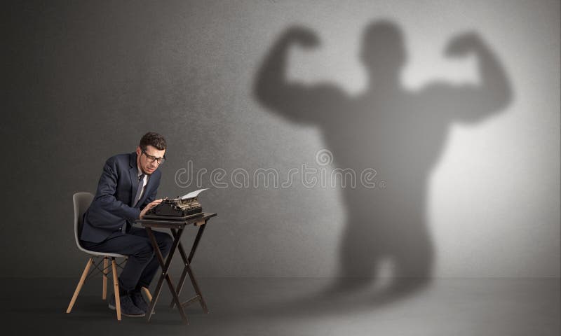 Hard Worker Afraid of Scary Monster Stock Photo - Image of concept ...