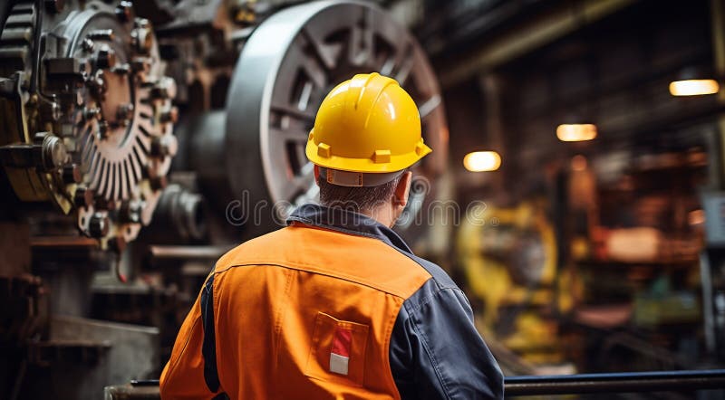 Hard Worker in the Factory, Worker in Working Place, Security Worker at ...