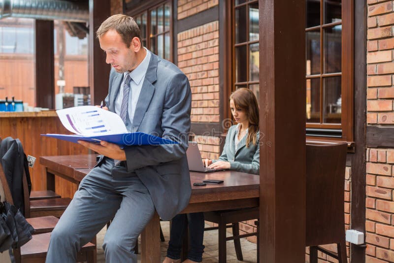 Hard Working Boss with His Secretary. Stock Photo - Image of duty ...