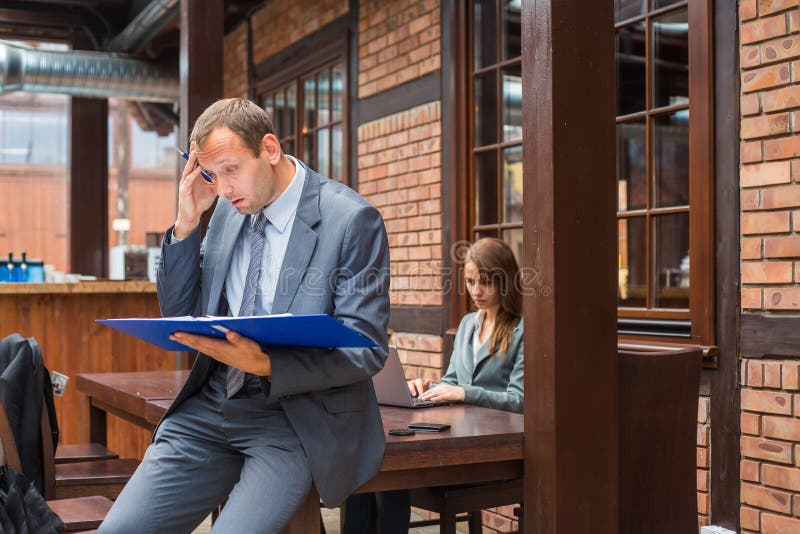 Hard Working Boss with His Secretary. Stock Photo - Image of hand ...